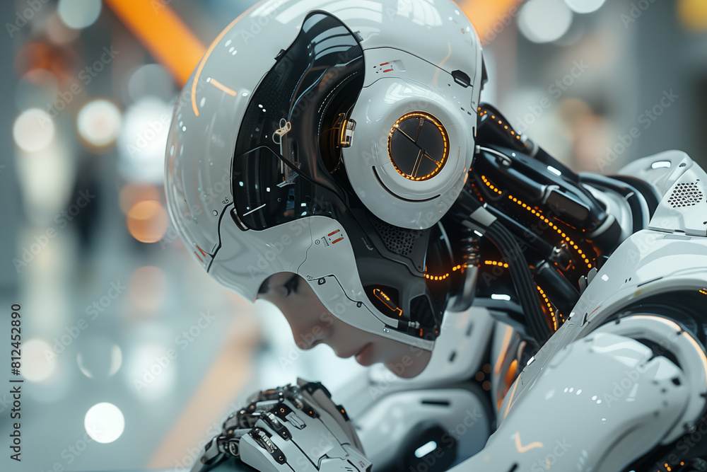 Cyborg Adolescent thinking emotionally, concept of rehabilitation in a ...