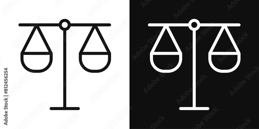 Judicial Icon Series. Legal Scale Symbol. Justice Measurement Emblem ...