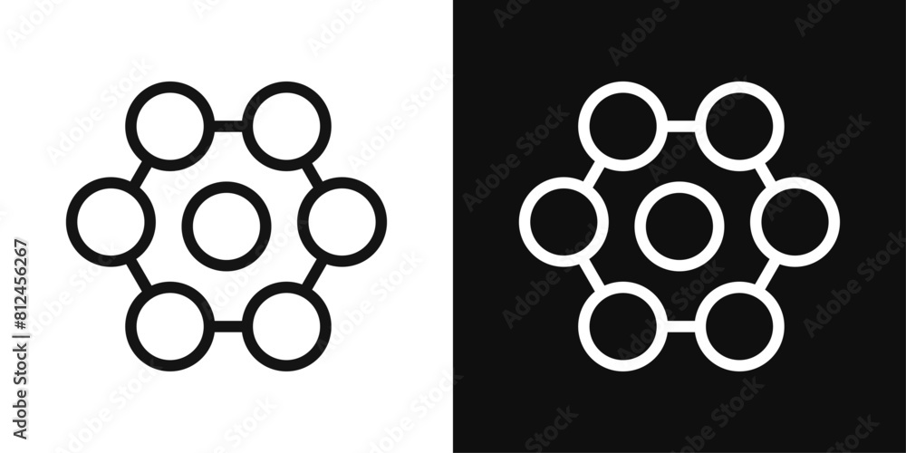Vetor de Diagram Connectivity Icon Collection. Network Layout Pictogram ...