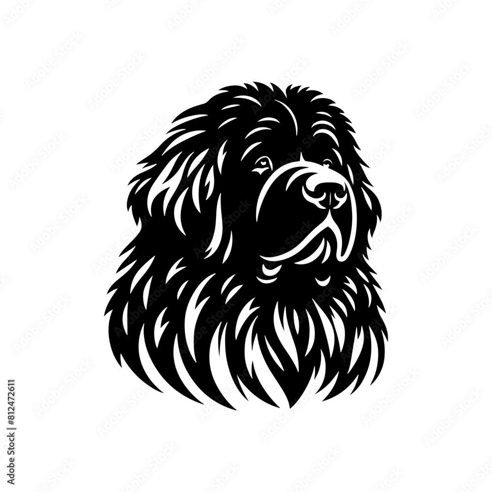Newfoundland Dog Vector Silhouette - Capturing the Majestic Presence ...