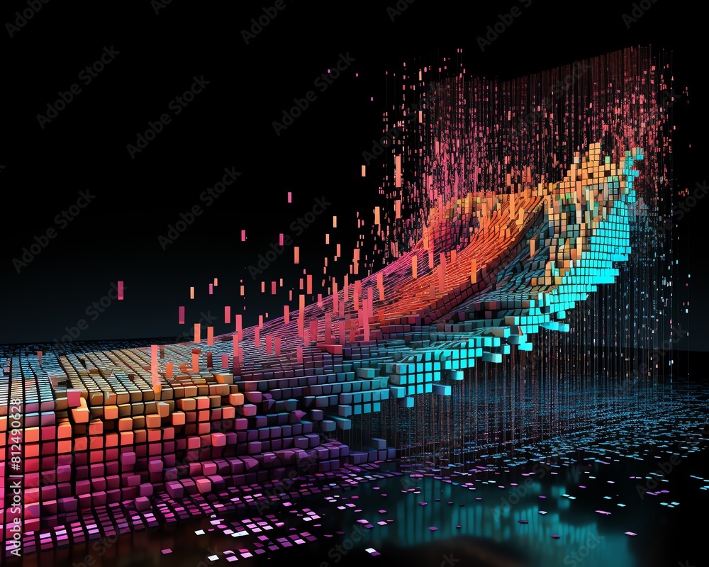 Hashing A conceptual image of a hashing process with streams of data ...