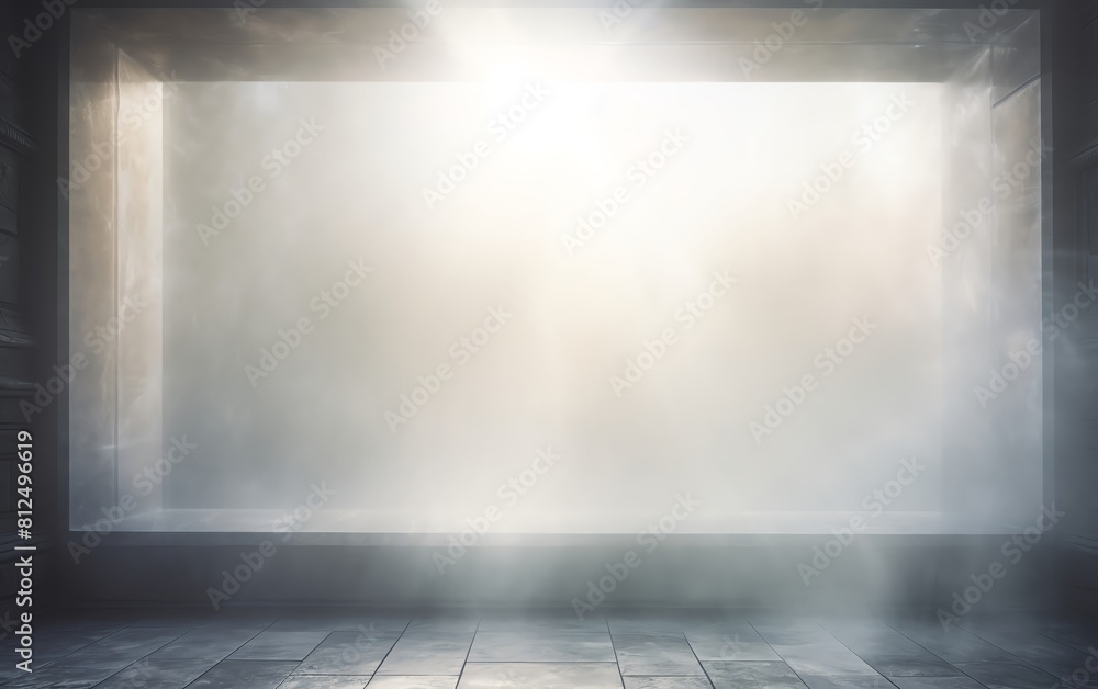 Frosted glass window with a subtle light flare, providing a mysterious ...