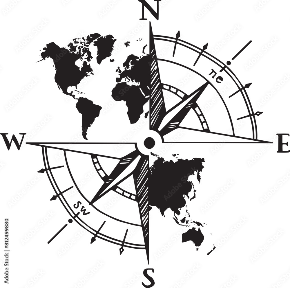 compass world map svg, compass and globe vector, compass and map png ...