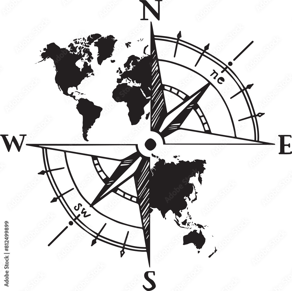 compass world map svg, compass and globe vector, compass and map png ...