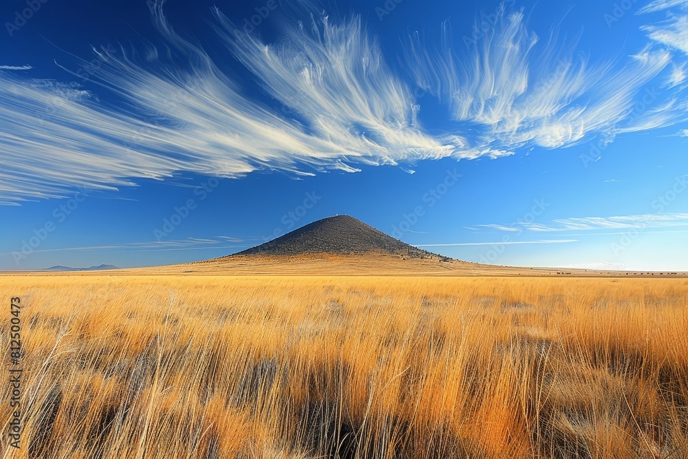 Describe a captivating landscape background, capturing the essence of ...