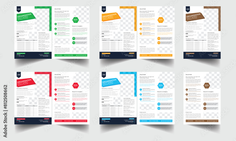 Technical Data Sheet layout template. Product Catalogue & modern a4 ...
