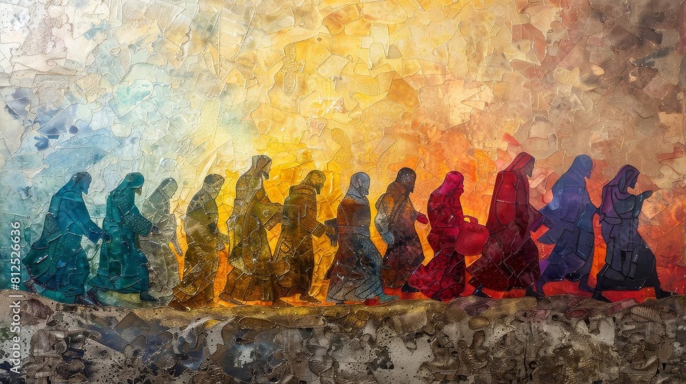 Jesus and the ten lepers, the separation and reunion captured in ...