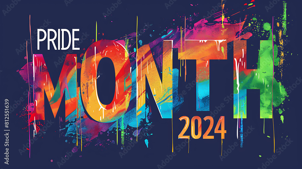 Celebrating Pride Month 2024: Rainbow Letters Spell 'PRIDE MONTH ...