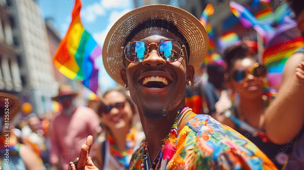 imagine prompt Documentary style photography capturing vibrant Pride ...