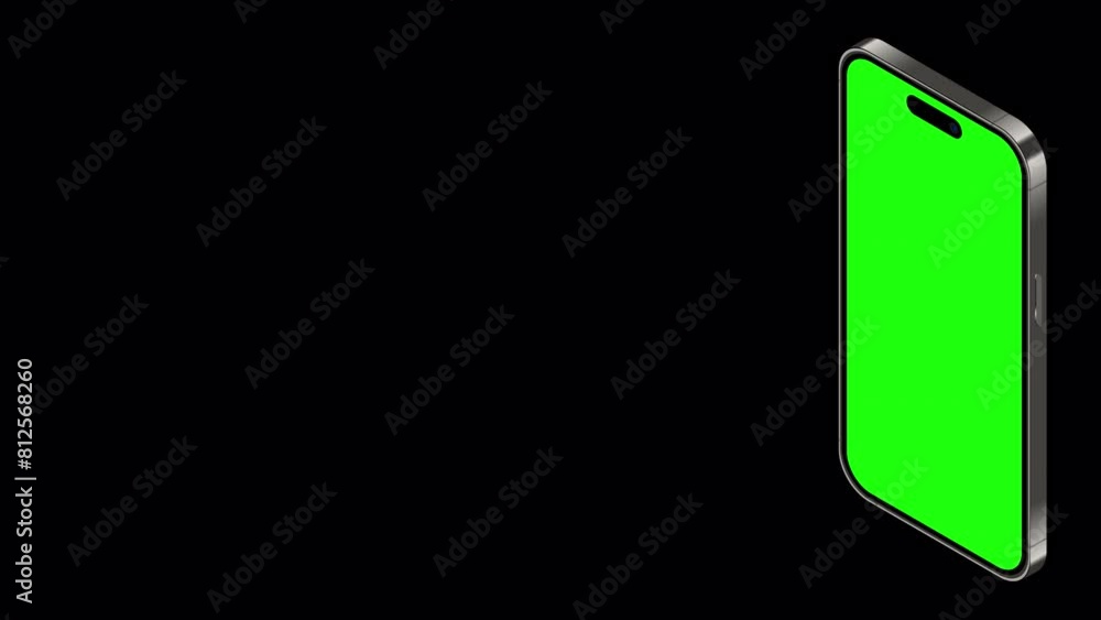 Smartphone animated mockup with green screen. Realistic smartphone ...