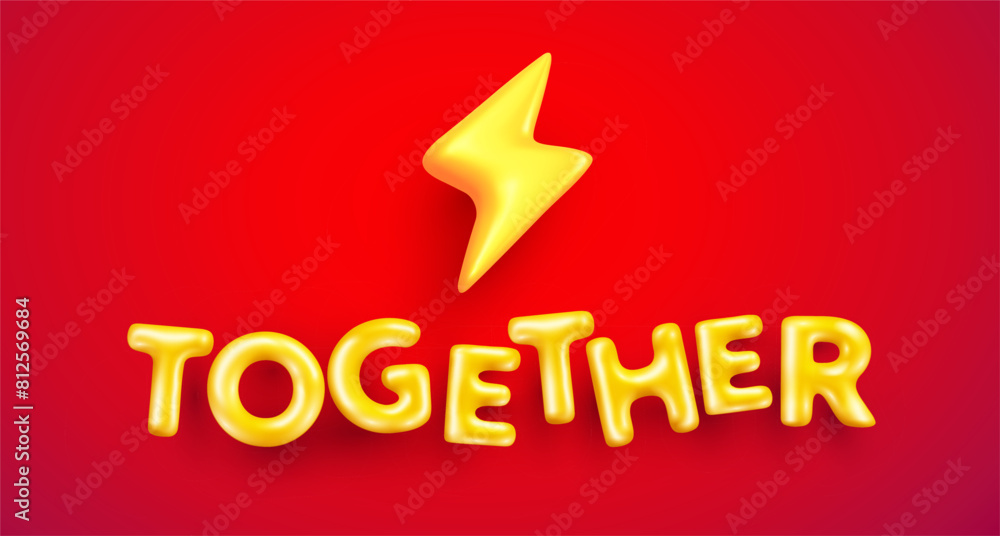 Vector illustration of cartoon golden color word together with ...