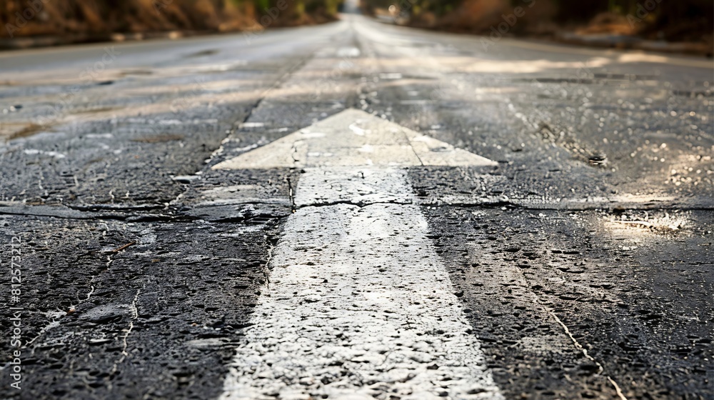 journey ahead with a real photo featuring an asphalt road stretching ...