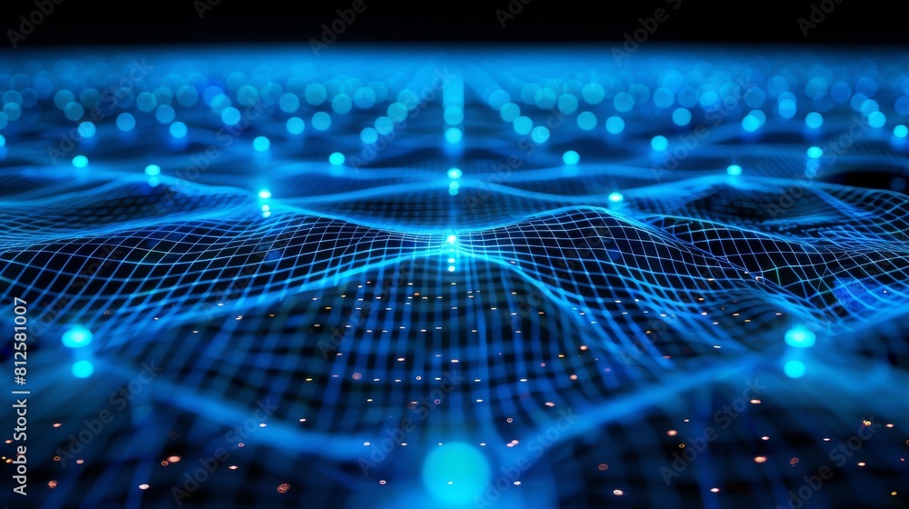 Abstract logistic grid pattern with interconnected nodes and pathways ...