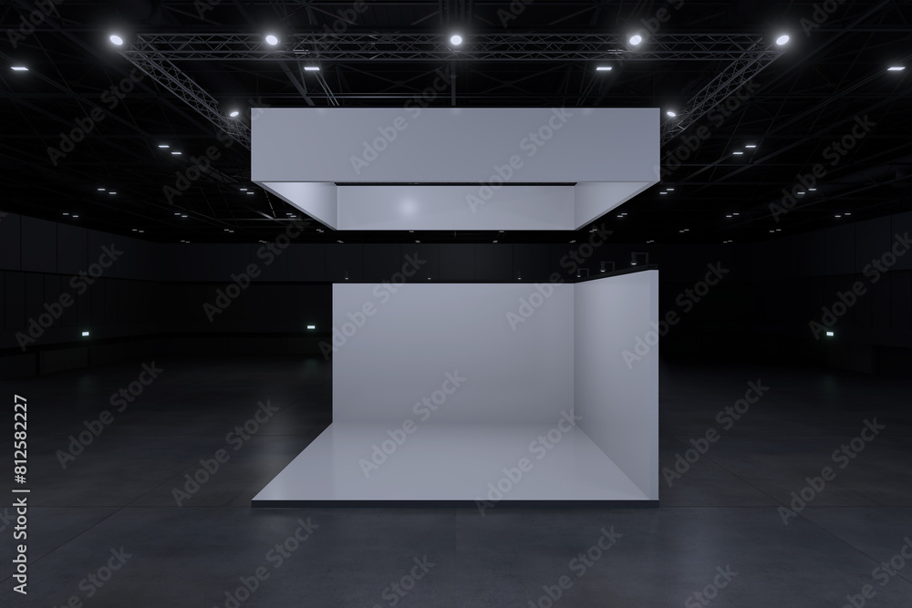 Exhibition stand for mockup and Corporate identity,Display design.Empty ...