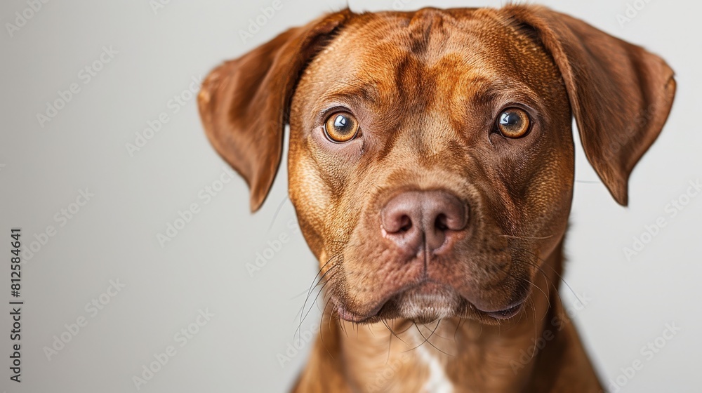 A ultrarealistic photograph of a brown labrador dog peeking over the ...