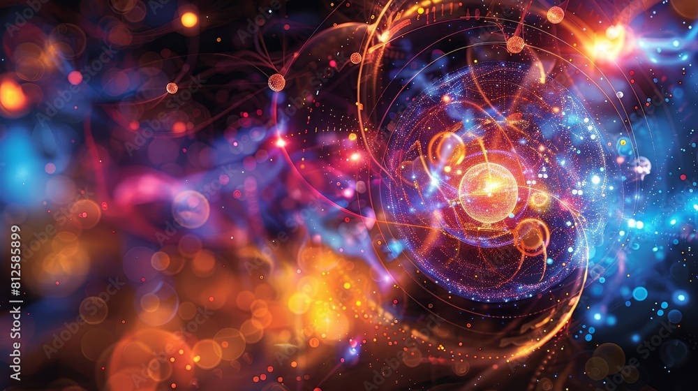 Visualize a complex diagram illustrating the behavior of particles at ...