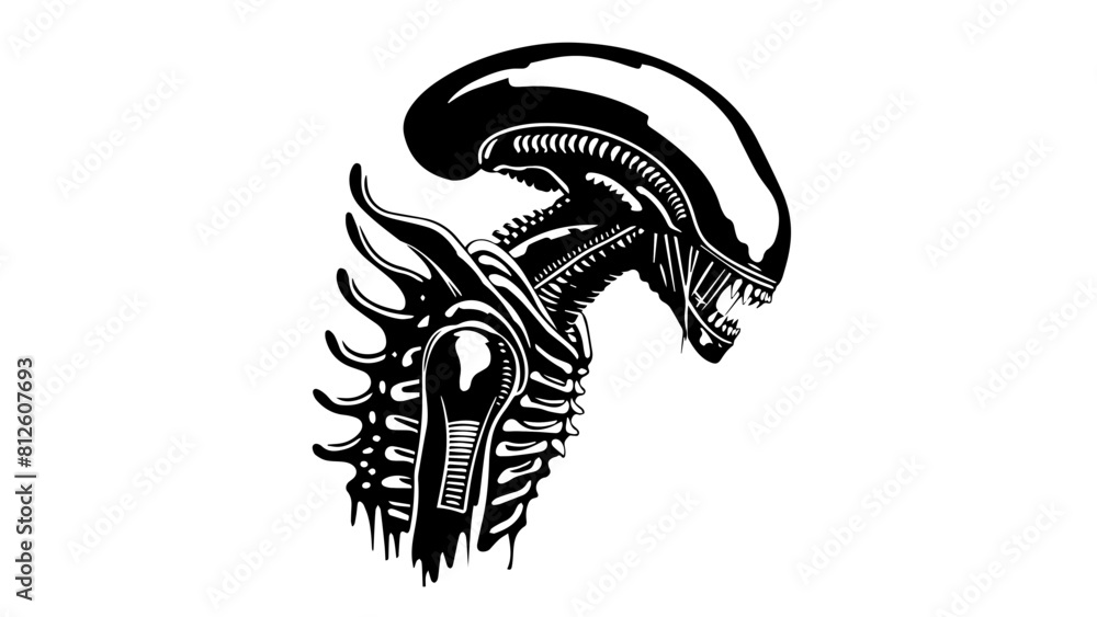 Alien Xenomorph SVG Alien vector graphic Xenomorph vector Alien logo ...