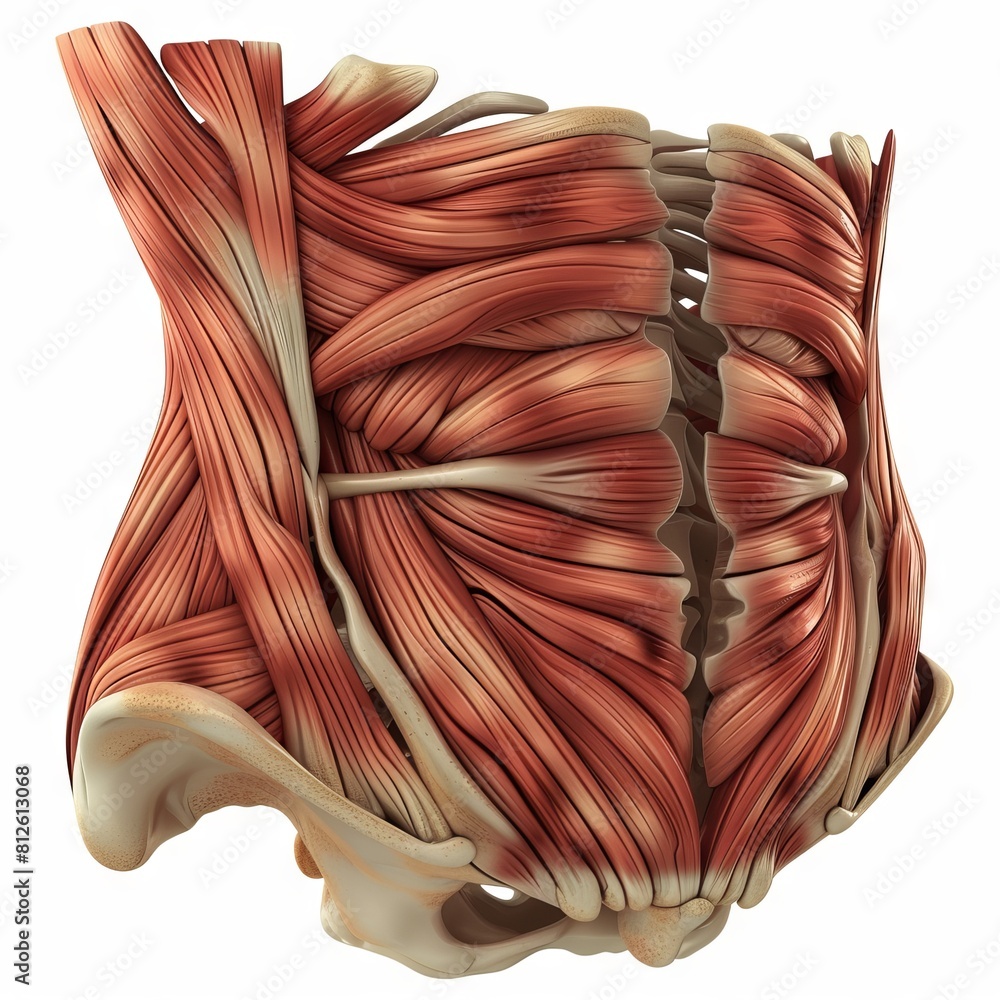 Human abdominal muscles anatomy. Stock Illustration | Adobe Stock