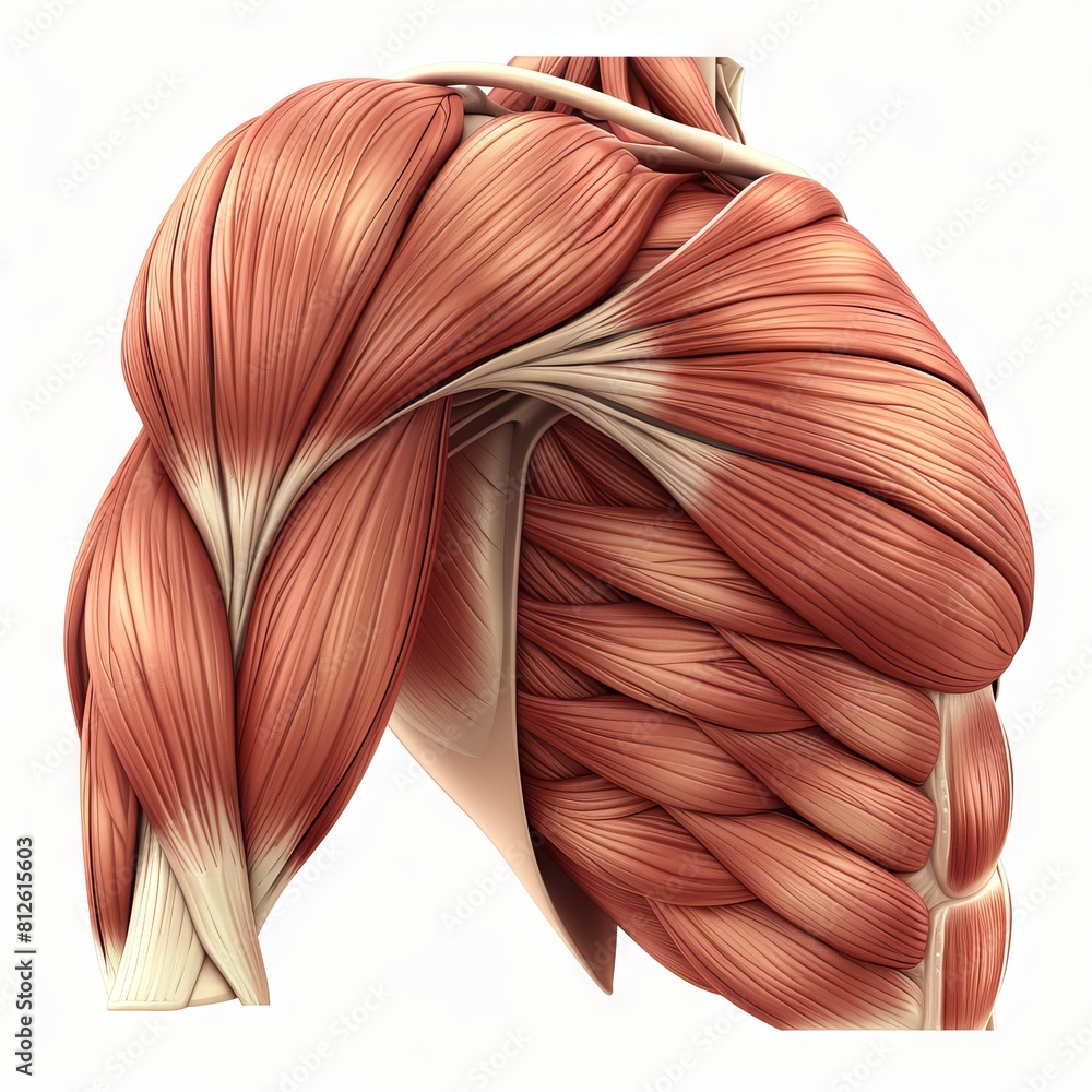 This is a detailed diagram of the shoulder muscles. Stock Illustration ...