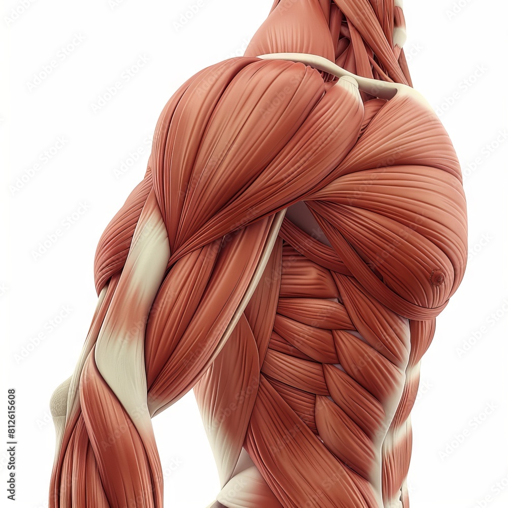 This is a detailed diagram of the shoulder muscles. Stock Illustration ...