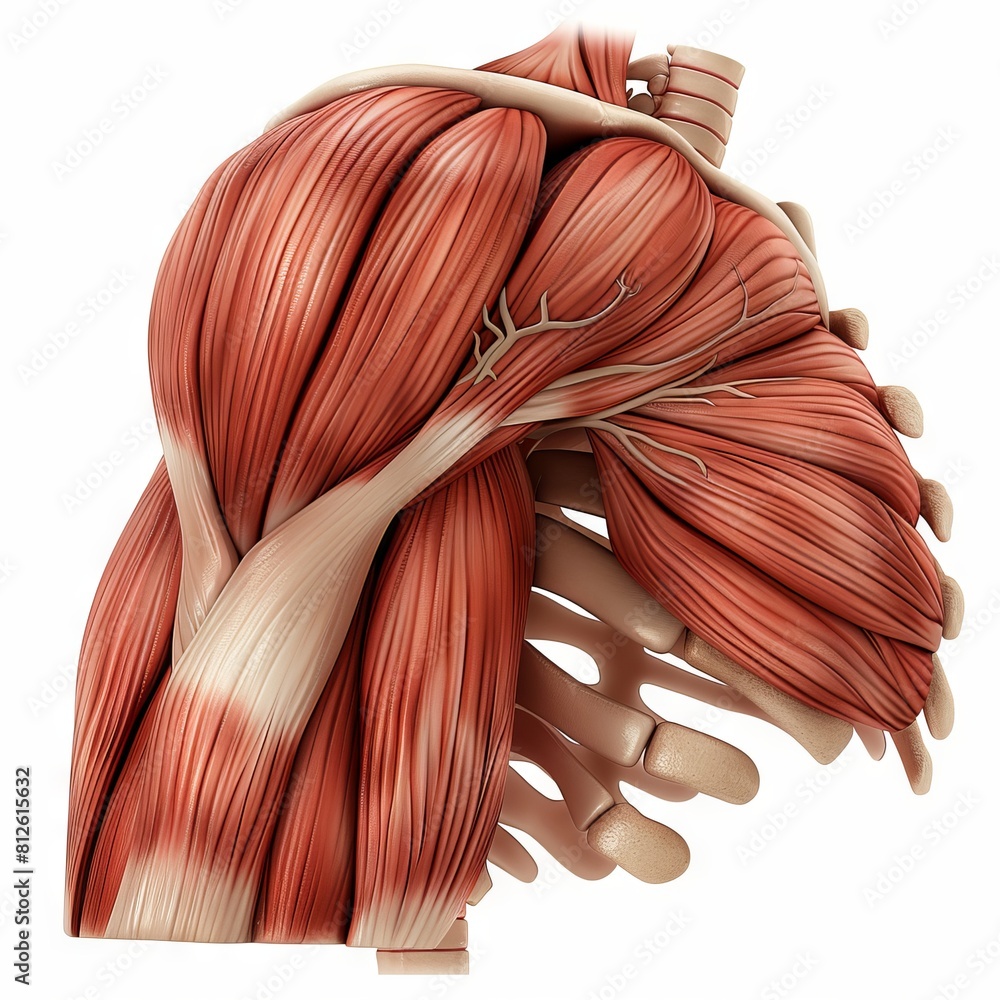 This is a detailed diagram of the shoulder muscles. Stock Illustration ...