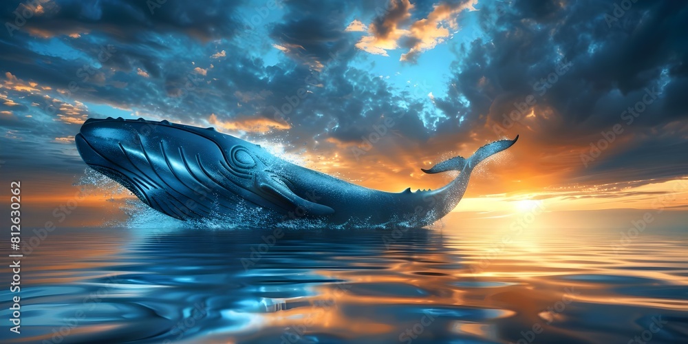 Blue Whale Boat: Symbolizing Jonah's Biblical Tale. Concept Biblical ...