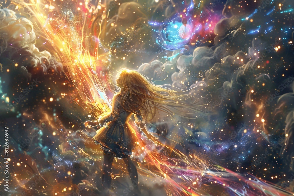 Immerse yourself in the enchanting world of an ethereal anime woman ...