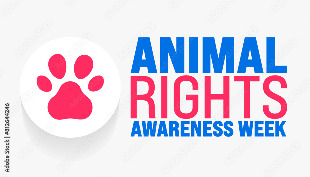 June is Animal rights awareness week background template. Holiday ...