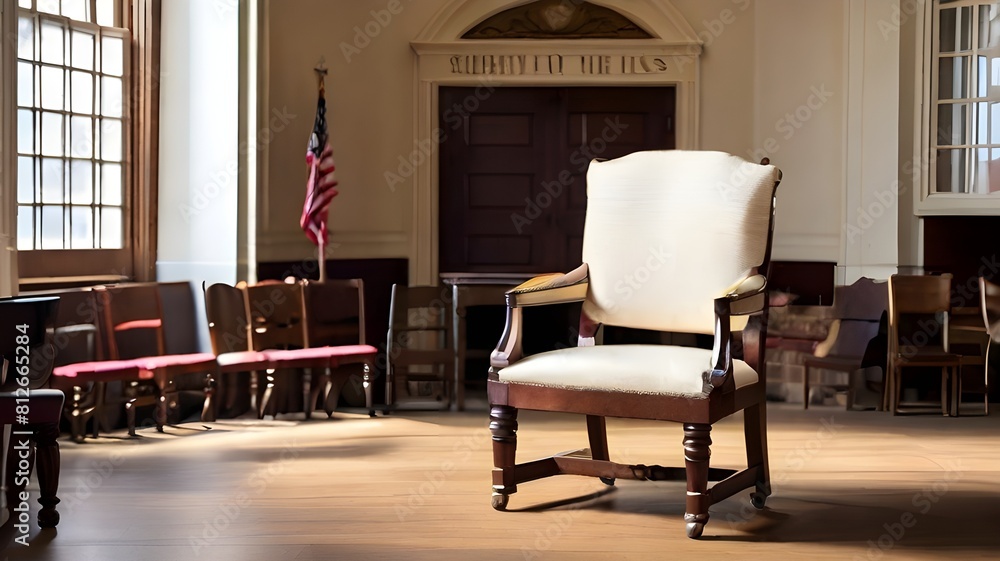 George Washington's Rising Sun Chair in the Restored Assembly Room at ...