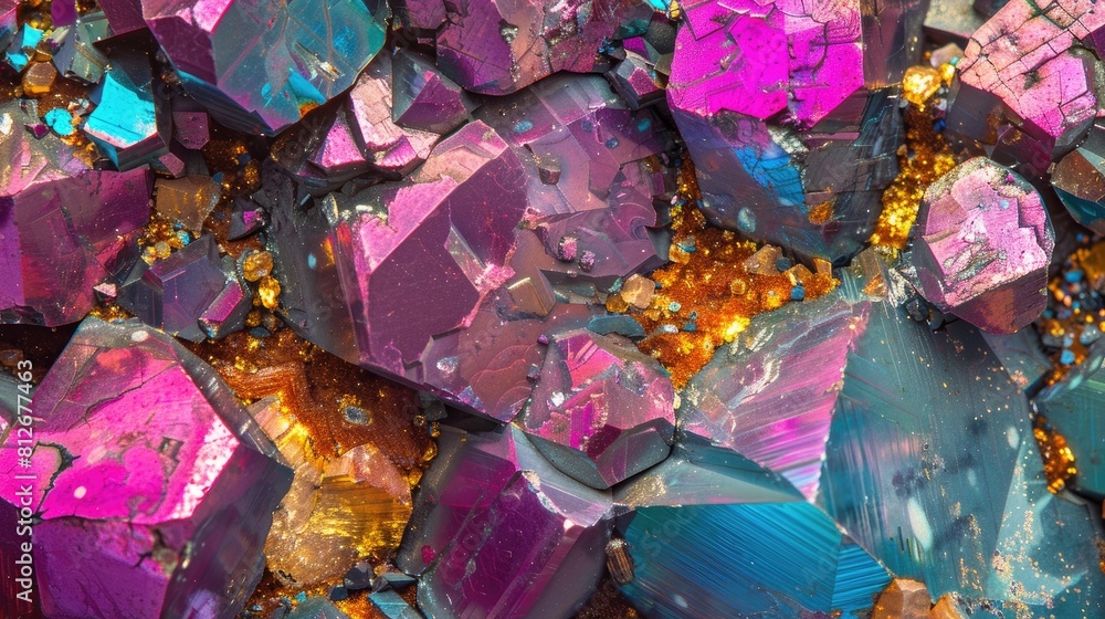 Colorful copper ore under a microscope Chalcopyrite a type of copper ...