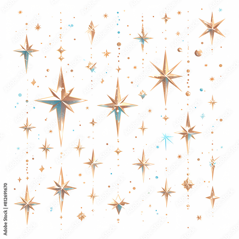 The Ultimate Collection of Stellar Elegance: Isolated Gold Starbursts ...