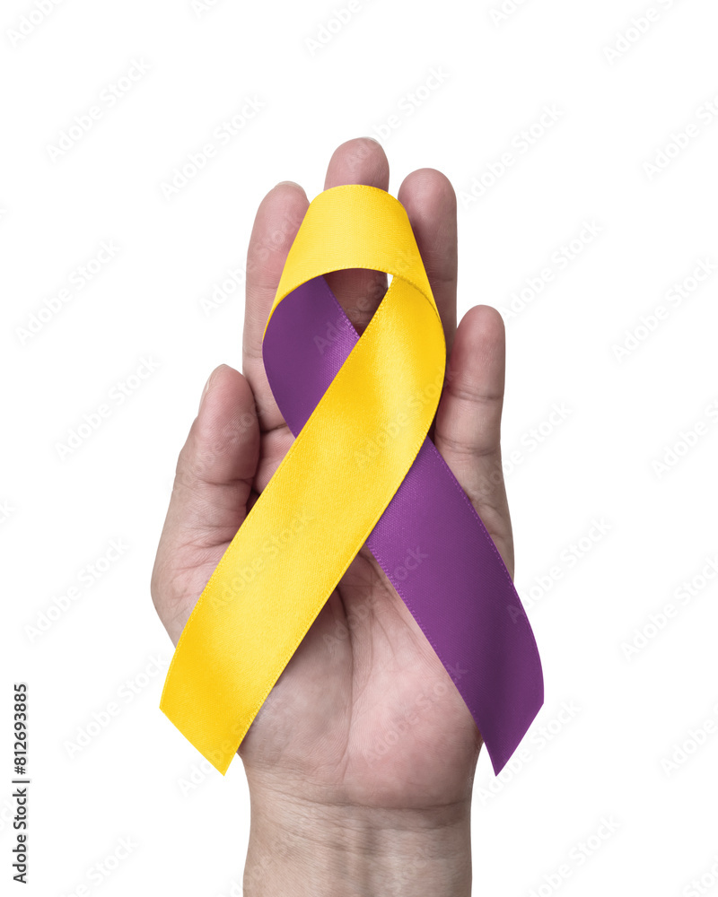 Purple Yellow ribbon for Autoimmune Hepatitis Awareness Month in May ...