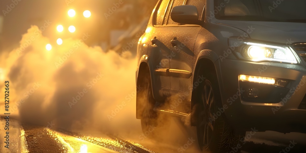 Vehicle emitting white smoke harmful PM25 environmental concerns over ...