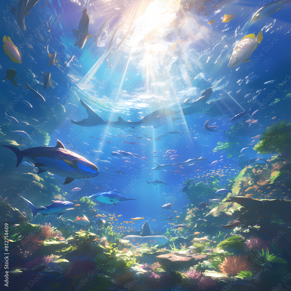 Escape to the depths of the ocean with this breathtaking underwater ...