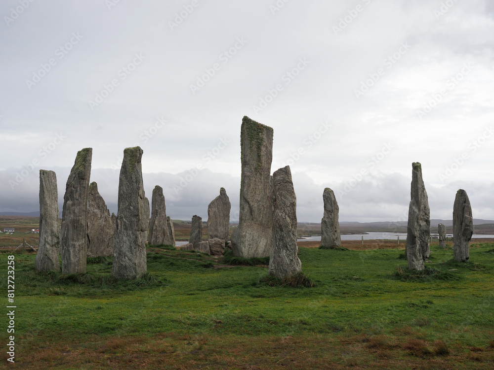 Callanish or Calanais Standing Stones. Isle of Lewis, Scotland. This is ...
