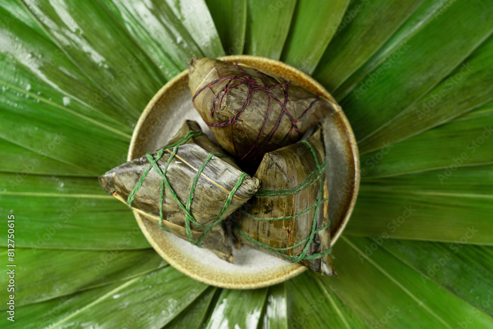 Zongzi. Rice dumpling for Chinese traditional Dragon Boat Festival on ...
