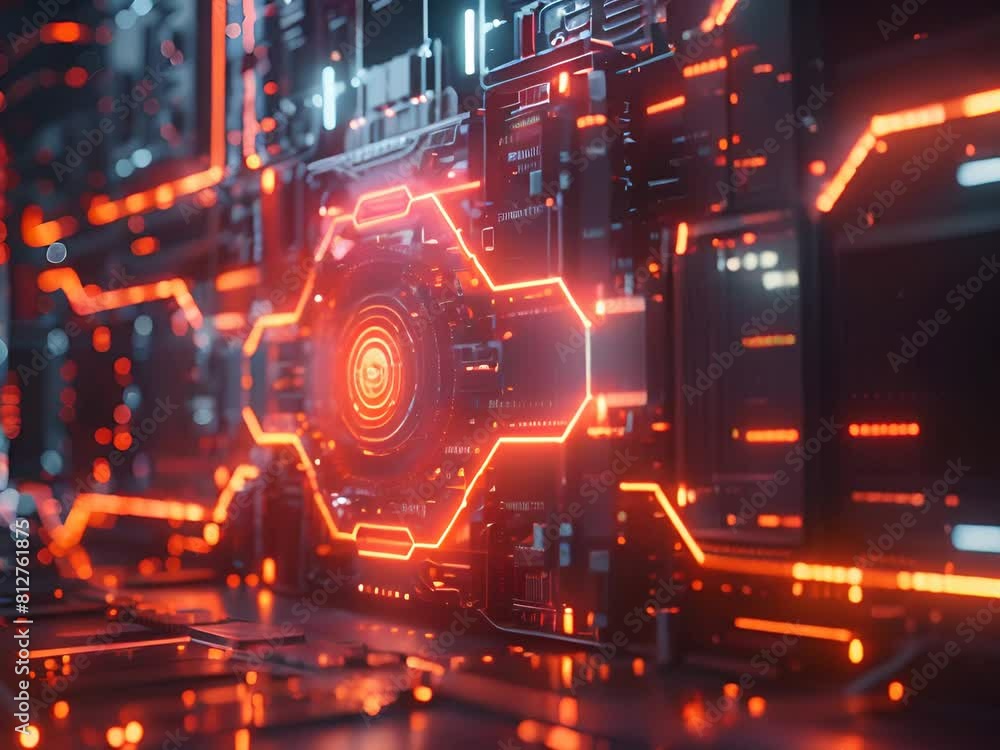 This captivating digital artwork depicts a futuristic artificial ...