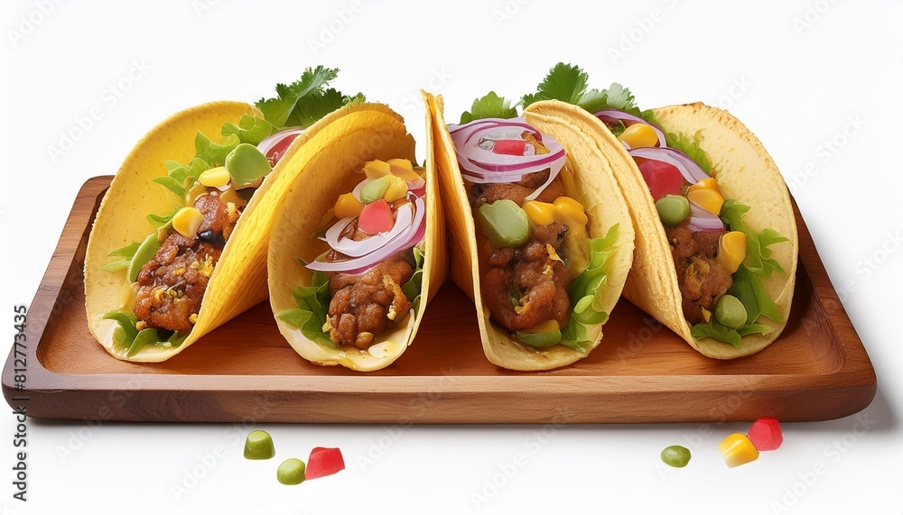 tacos design elements isolated on transparent background a graphic ...