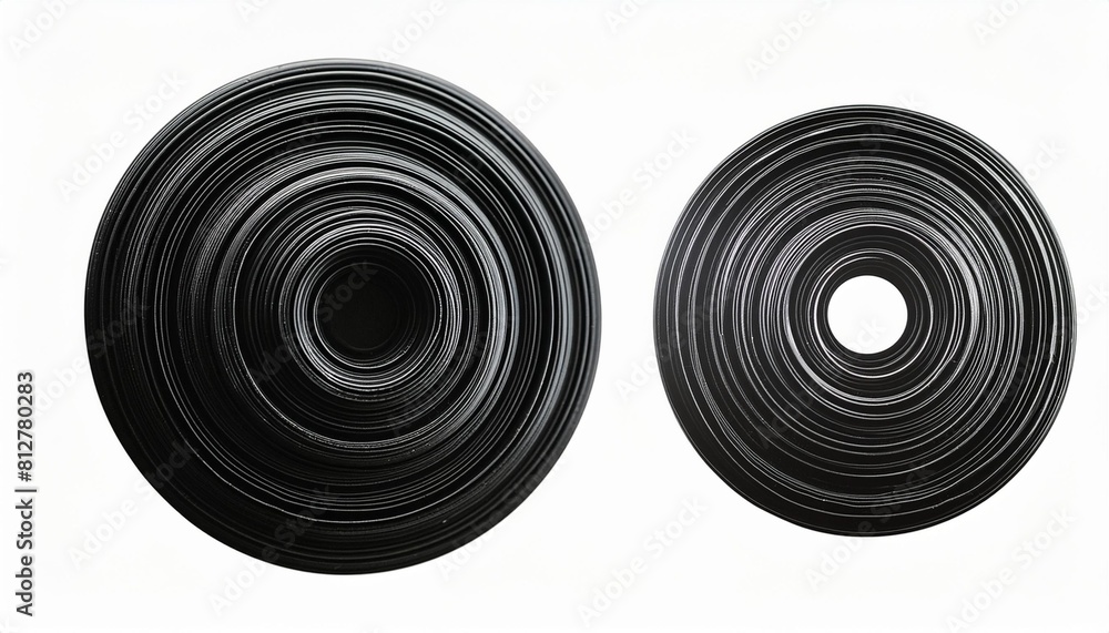 concentric circles black outlined ring shapes isolated png illustration ...