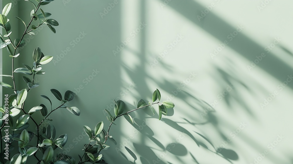 Simple background image perspective of corner of room with shadows from ...