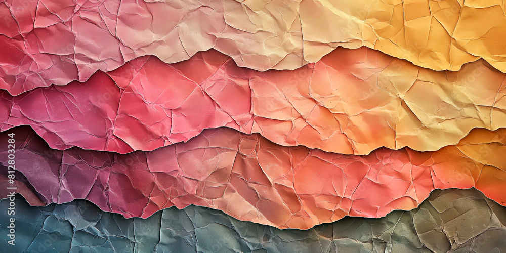 Elegant rainbown-like gradient of crumpled paper textures that can be ...