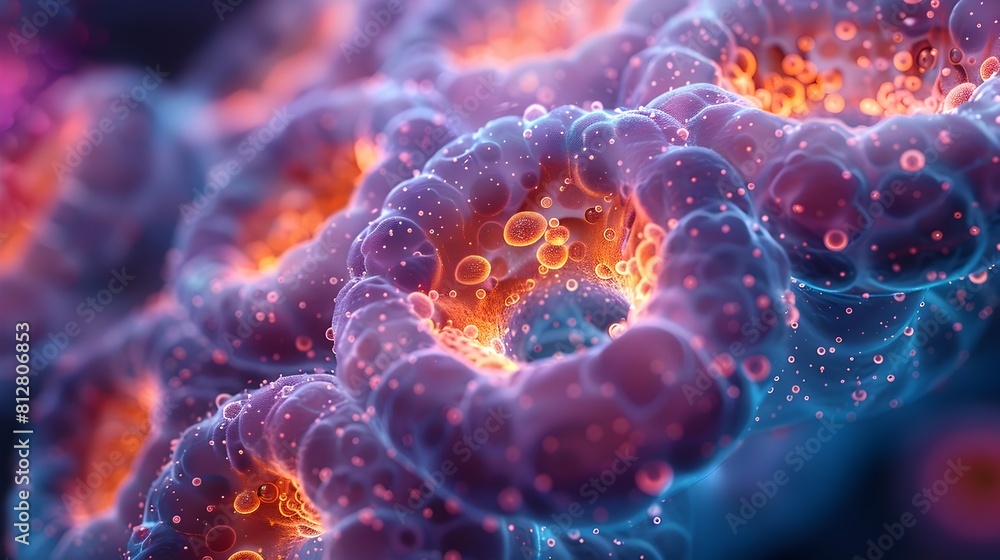 Intricate Microscopic Patterns and Structures of a Colorful Animal Cell ...