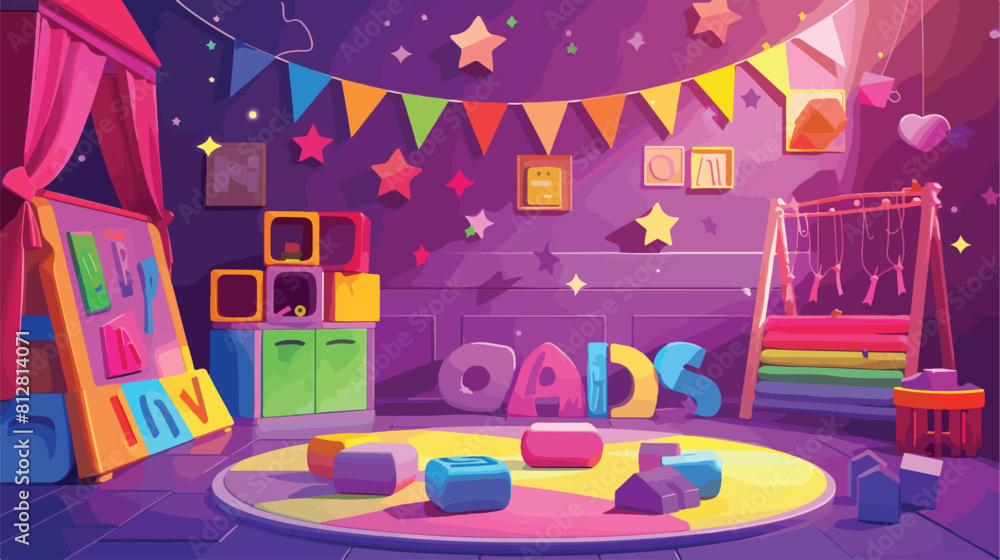 Children game rooms banner design for kids preschoo Stock Vector ...