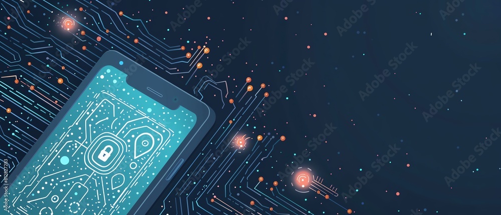 Alert on a smartphone warning of unauthorized access to address book ...