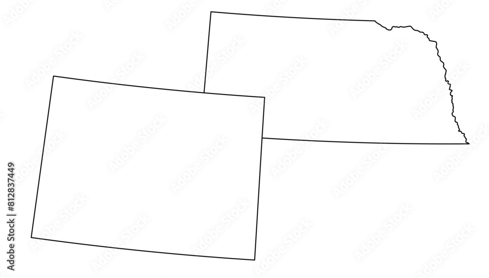 Map of the US states with districts. Map of the U.S. state of Nebraska ...