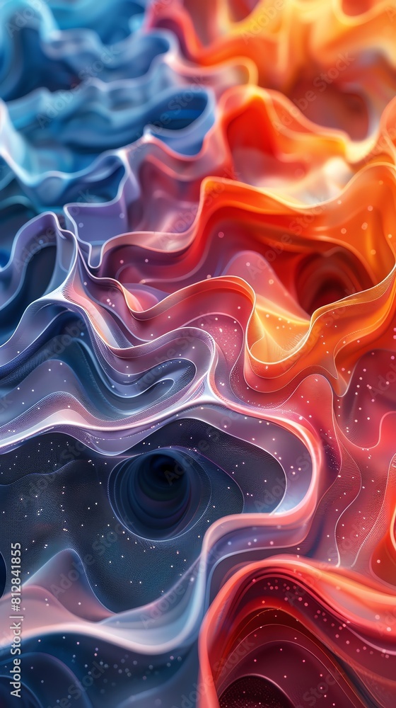 Deep Learning An abstract representation of deep learning layers, side ...