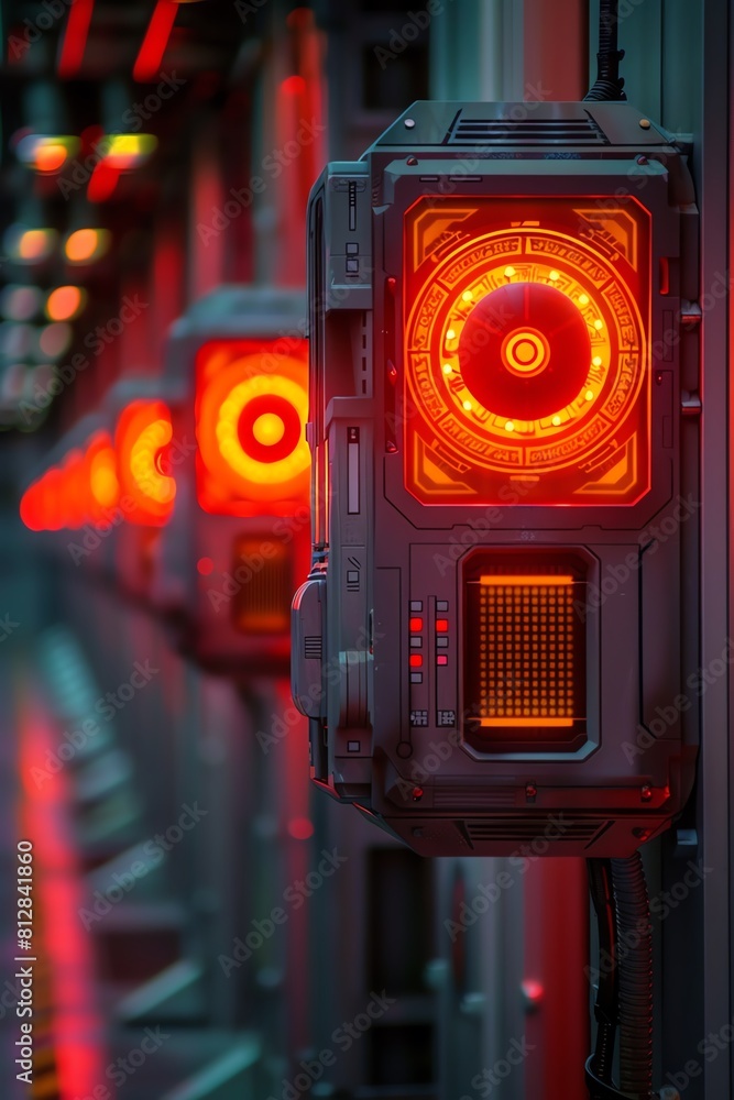 Danger response system front view system alerting to imminent dangers ...