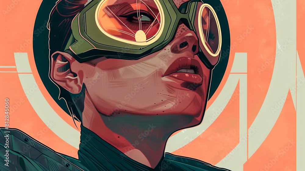 Graphic Novel Science Fiction Scene. Generated Image. A digital ...