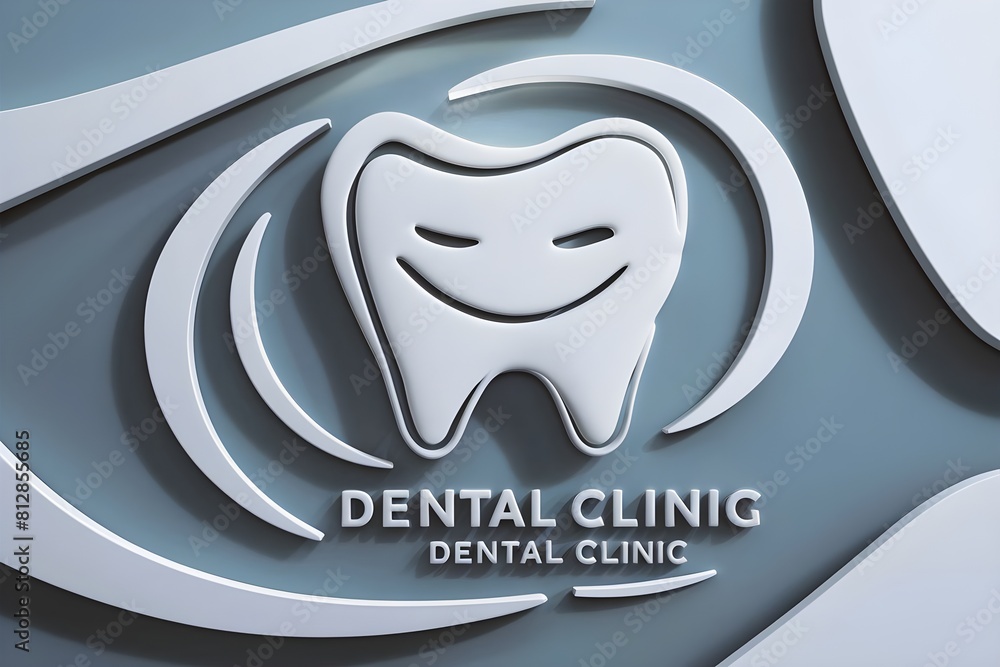 dental clinic logo sigh symbol medical dentistry happy tooth pearly ...