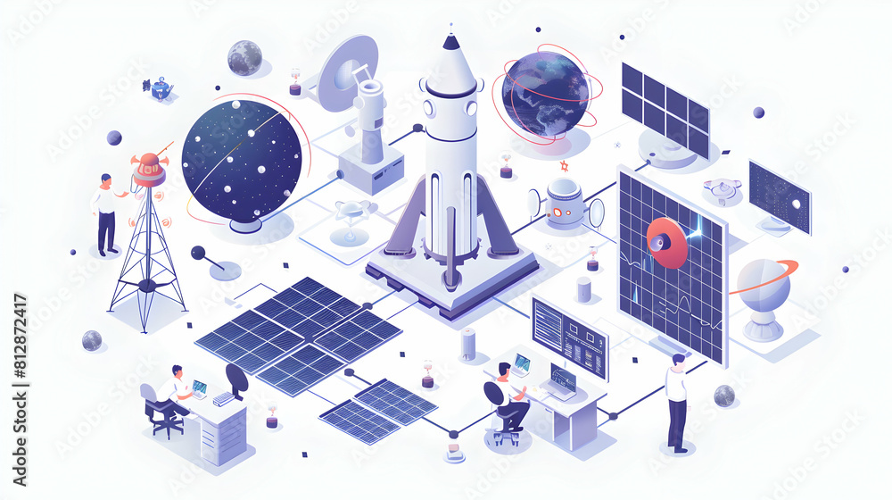 Deep Space Communication: Technicians Monitoring Systems at Ground ...